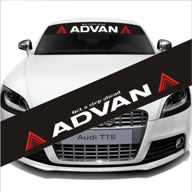 Reflective Front Windshield Decal Vinyl Car Sticker for ADVAN Auto ...