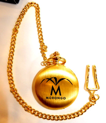 MORONGO CASINO RESORT AND SPA Hanslin Pocket Watch QUARTZ Gold Tone ...