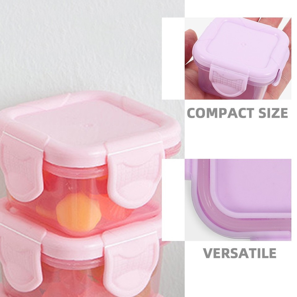 8 Pcs Small Freezer Containers With Airtight Lids Plastic Food Storage ...