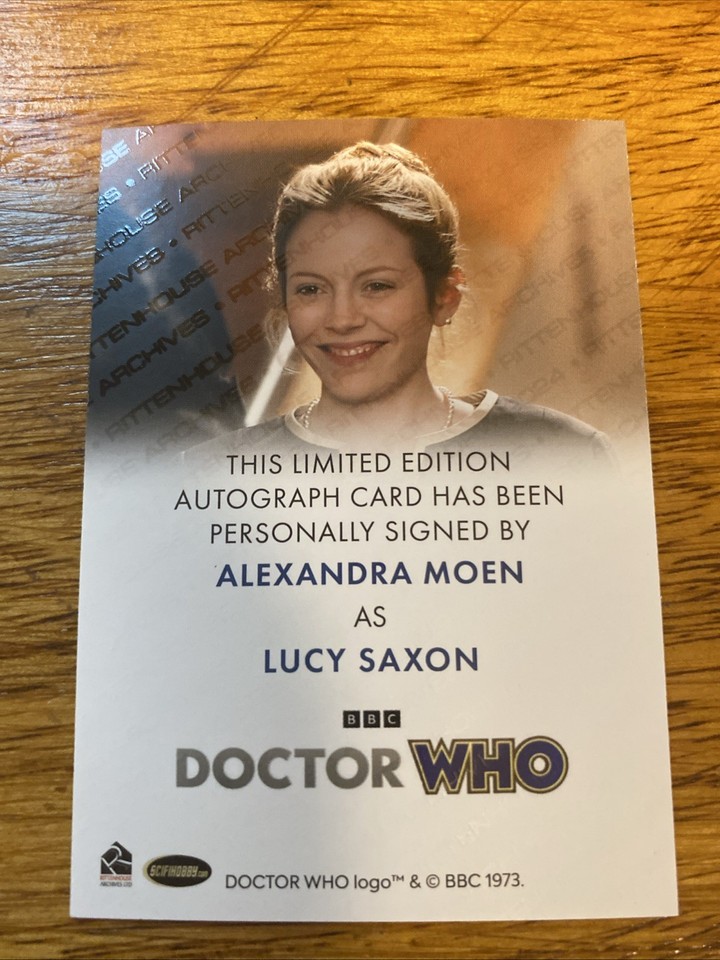 Doctor Who series 5-7 Alexandra Moen as Lucy Saxon autograph card | eBay