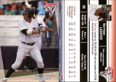 Garrison Lassiter 2012 Grandstand Tampa Yankees RC FREE SHIP ...