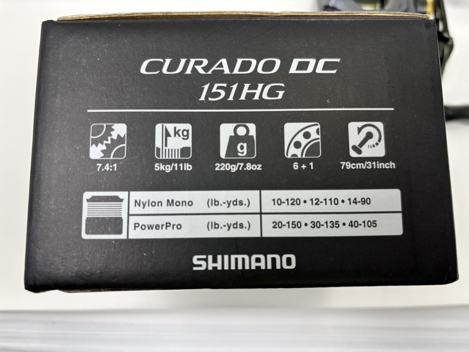 Shimano Curado DC 151HG Left Handed Baitcaster Reel | eBay
