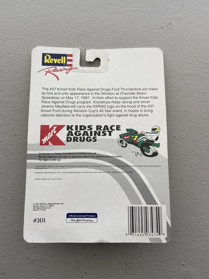 1997 Revell | Jeremy Mayfield #37 K-Mart/Kids Race Against Drugs 1:64 ...