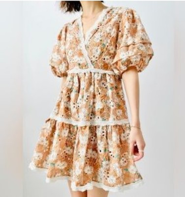 Just Me Large Dress Western Cottage Core Cowboy BOHO Farm Country | eBay