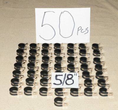 50 Pcs - 5/8"- Stainless - Line Cushion Loop Clamps wire harness tubing ...