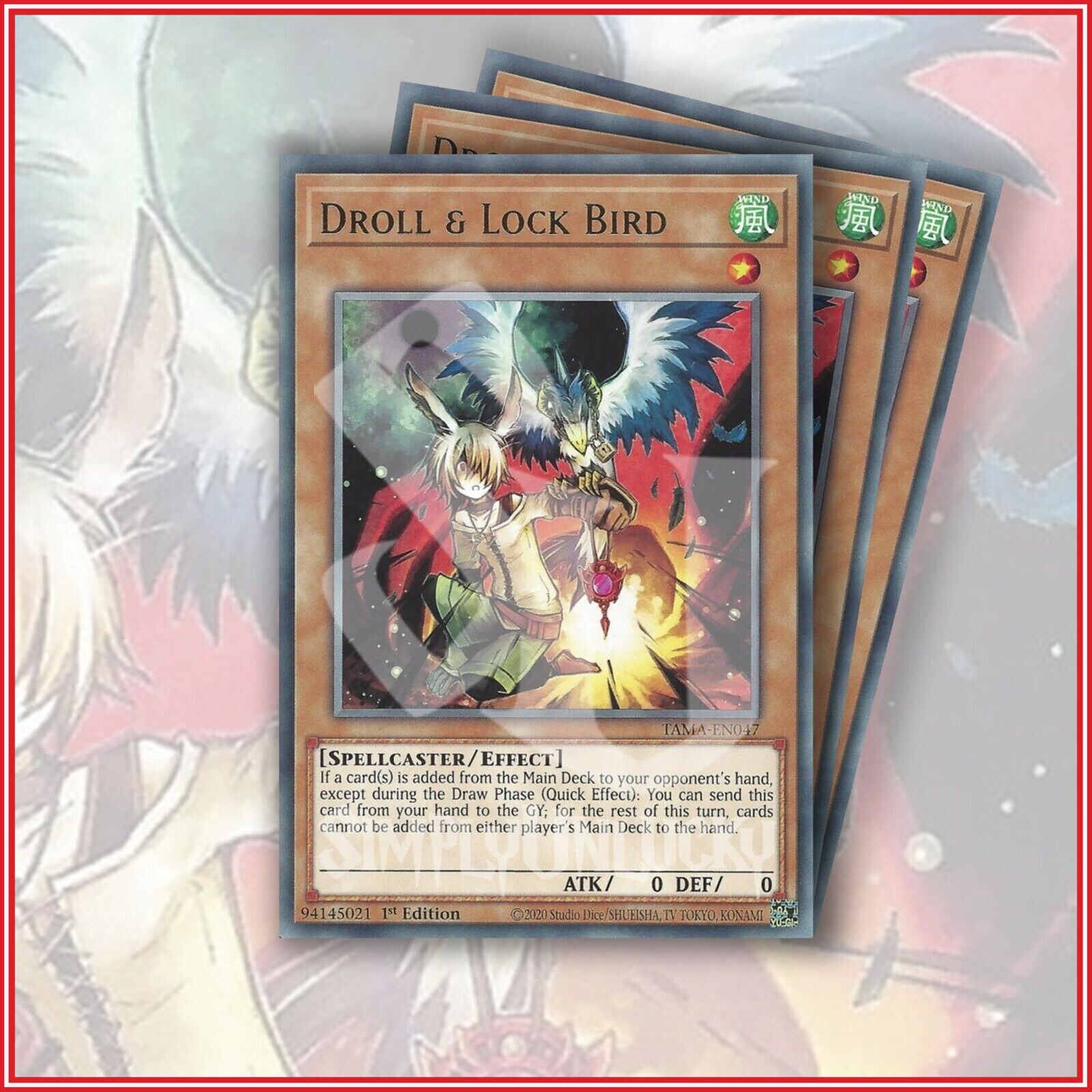 YuGiOh DROLL & LOCK BIRD x3 | TAMA ️ HAND TRAP ️ RARE CARD ️ 1ST ...