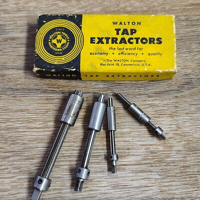 Walton Multi Flute Tap Extractor Set #4, #8, 1/4, 5/16 NEW old Stock 4 ...