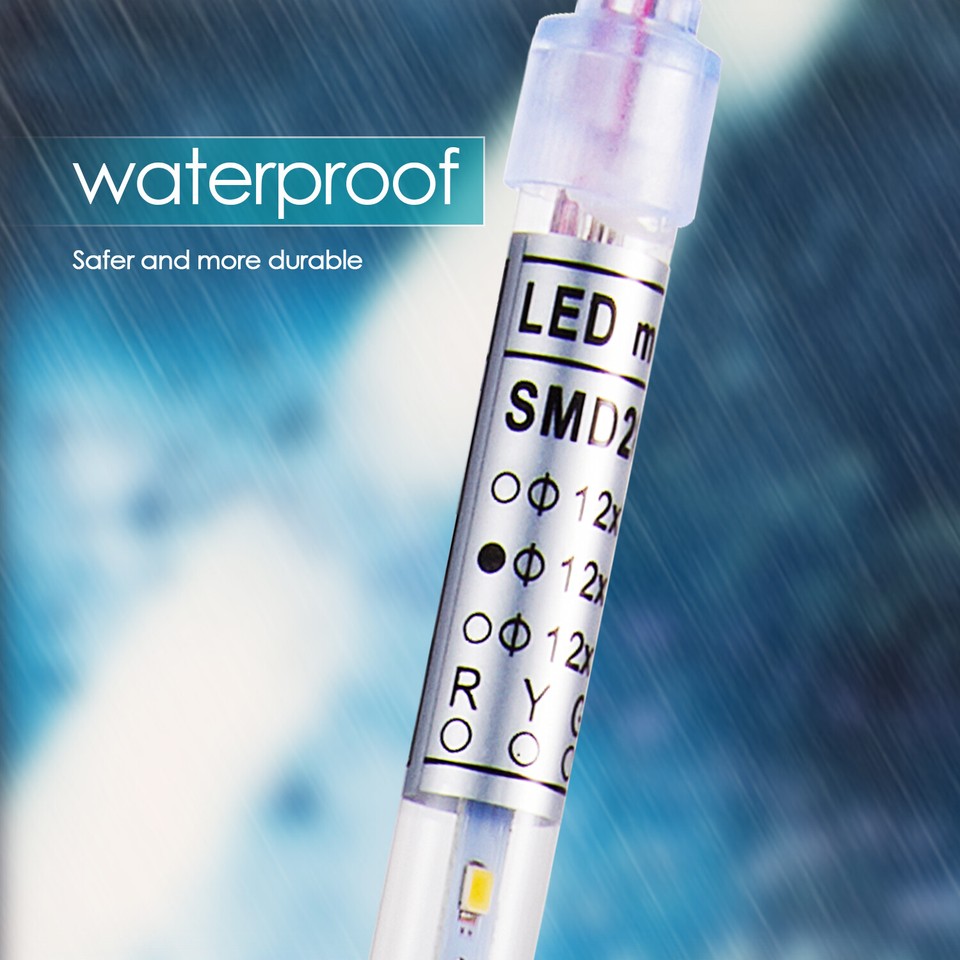 384 LED Meteor Shower Lights Fairy String Light Falling Rain Tree Xmas ...