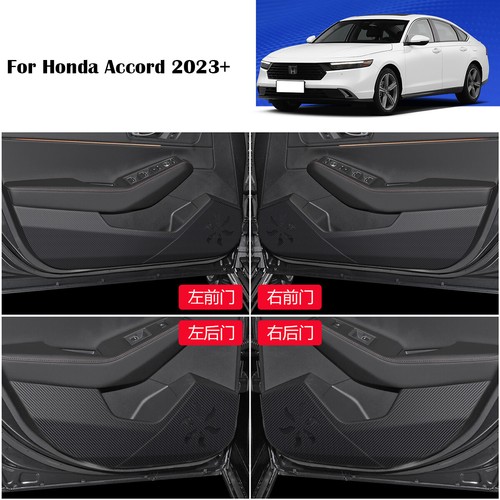 For Honda Accord 2023-2024 Carbon fiber PU Door Anti-Kick Panel Guard ...