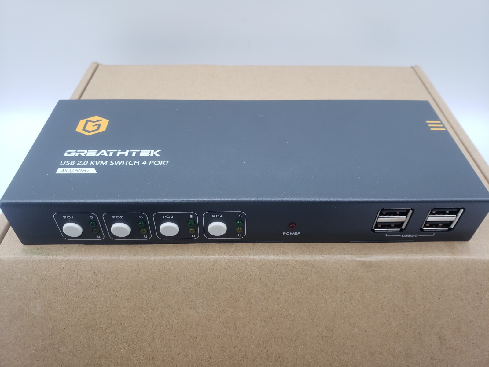 Greathtek USB 2.0 KVM Switch 4 Port 4K@60Hz. Model GHT-S7412H-U2. | eBay