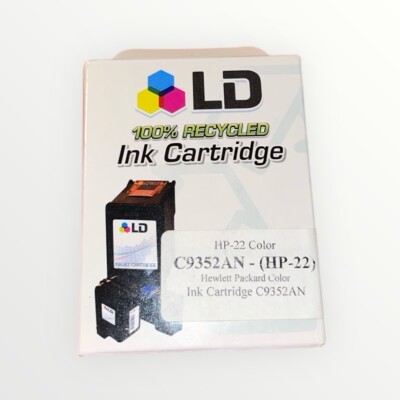 HP-22 Color Printer Ink C9352AN New In Box Recycled Ink Cartridge LD ...