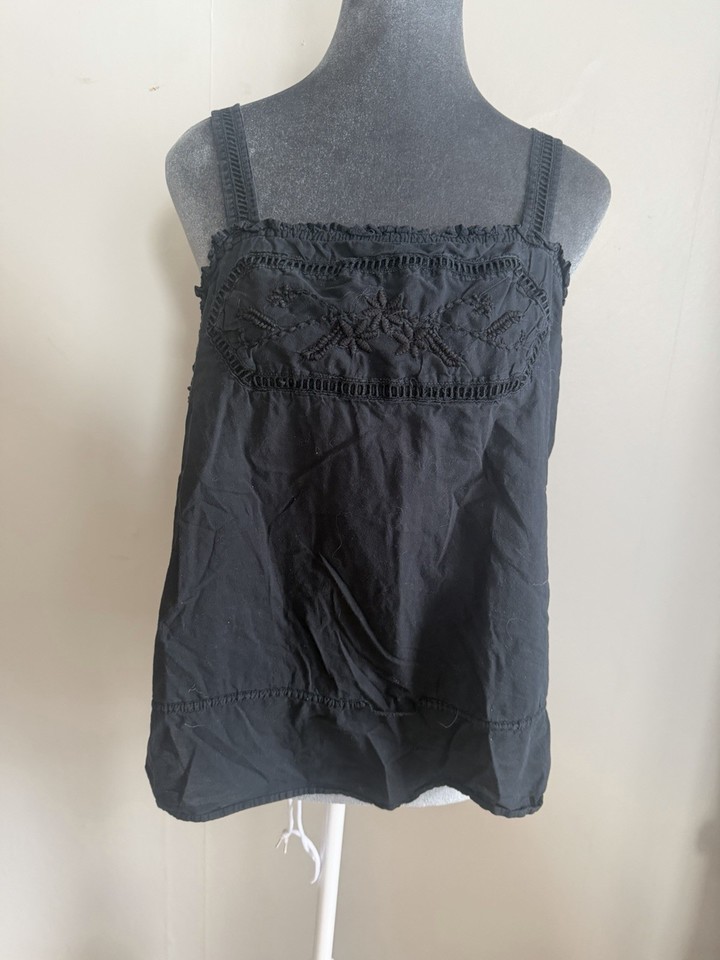 Vintage Mossimo Black Eyelet Lace Cami Tank Top. Boho Hippie Festival ...