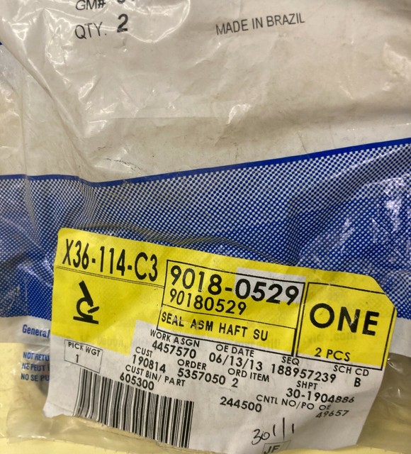 Engine Camshaft Seal Front ACDelco GM Original Equipment 90180529 for ...