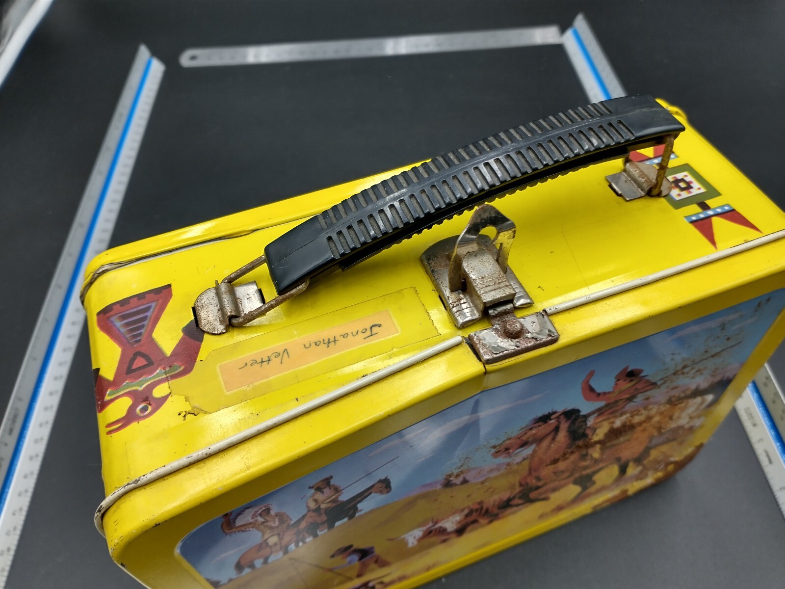 Vintage 1959 Universal Pathfinder Western Metal Lunchbox Cowboys ...