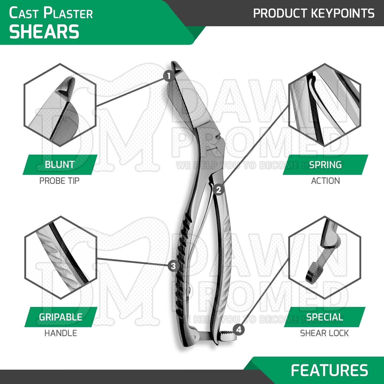 Cast & Plaster Utility Shears 8” with Shear Lock Orthopedic Surgical ...