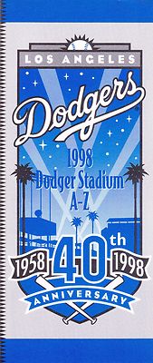 ORIGINAL 1998 LOS ANGELES DODGERS 40TH ANNIVERSARY DODGER STADIUM A-Z ...