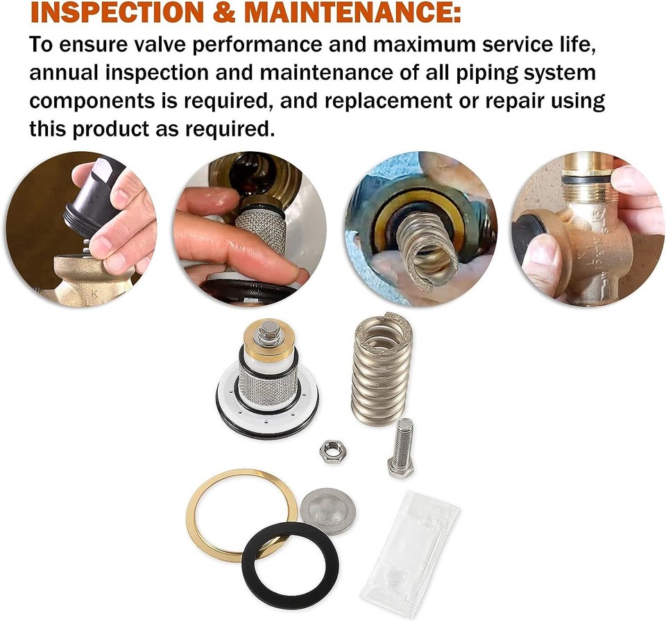 Pressure Reducing Valve Repair Kit RK114-NR3XL for 1-1/4" Models NR3 ...