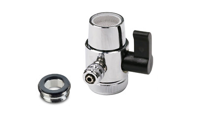 Chrome Faucet RO Diverter Valve 1/4" Barb + Male & Female Faucet ...