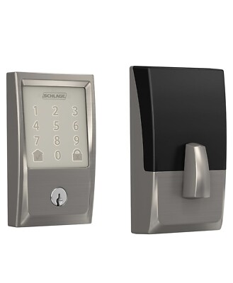 Schlage BE489WBCEN619 Encode Smart Wifi Deadbolt Century Trim Satin ...