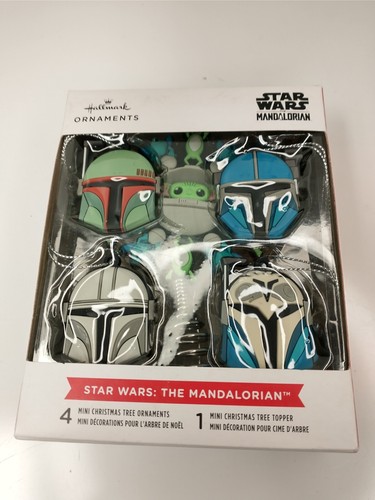 Hallmark Star Wars: The Mandalorian 4 Mini Ornaments And Mini Tree ...