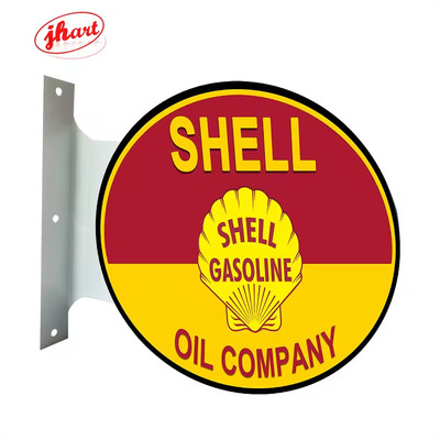 Vintage retro wall Double sided metal sign man cave. garage. bar gas ...