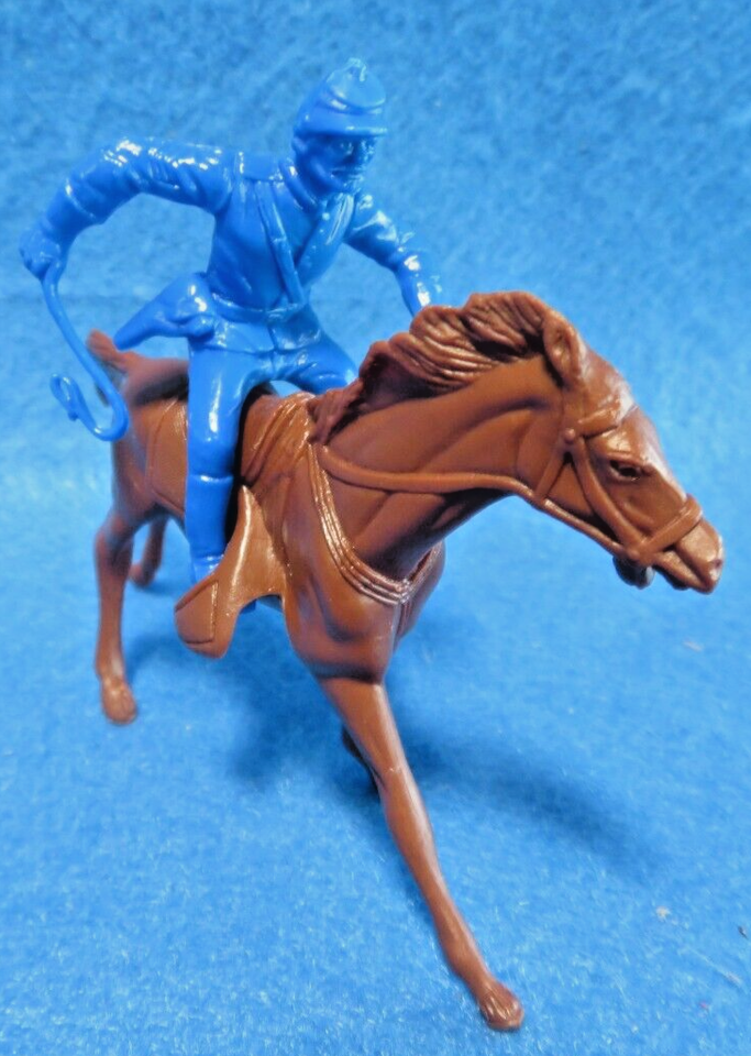 Marx Civil War mounted Union cavalry X 5 with horses, reissue, 54MM,Toy ...