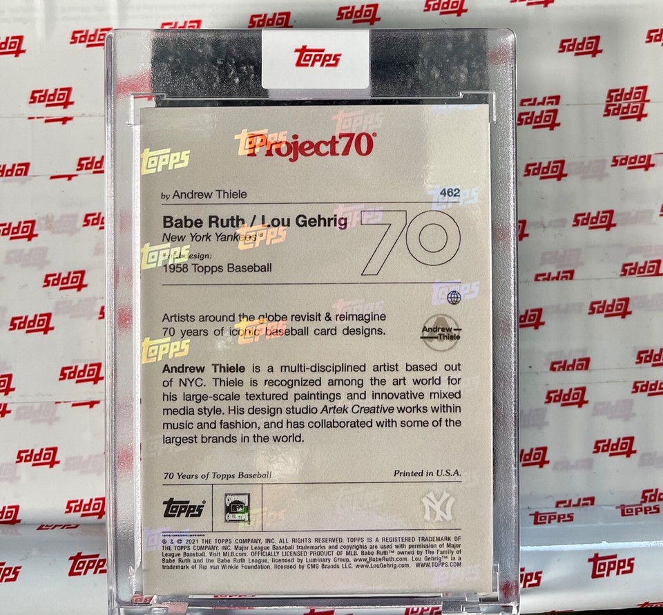2021 Topps Project 70 Card 462 - 1958 Babe Ruth/Lou Gehrig by Andrew ...