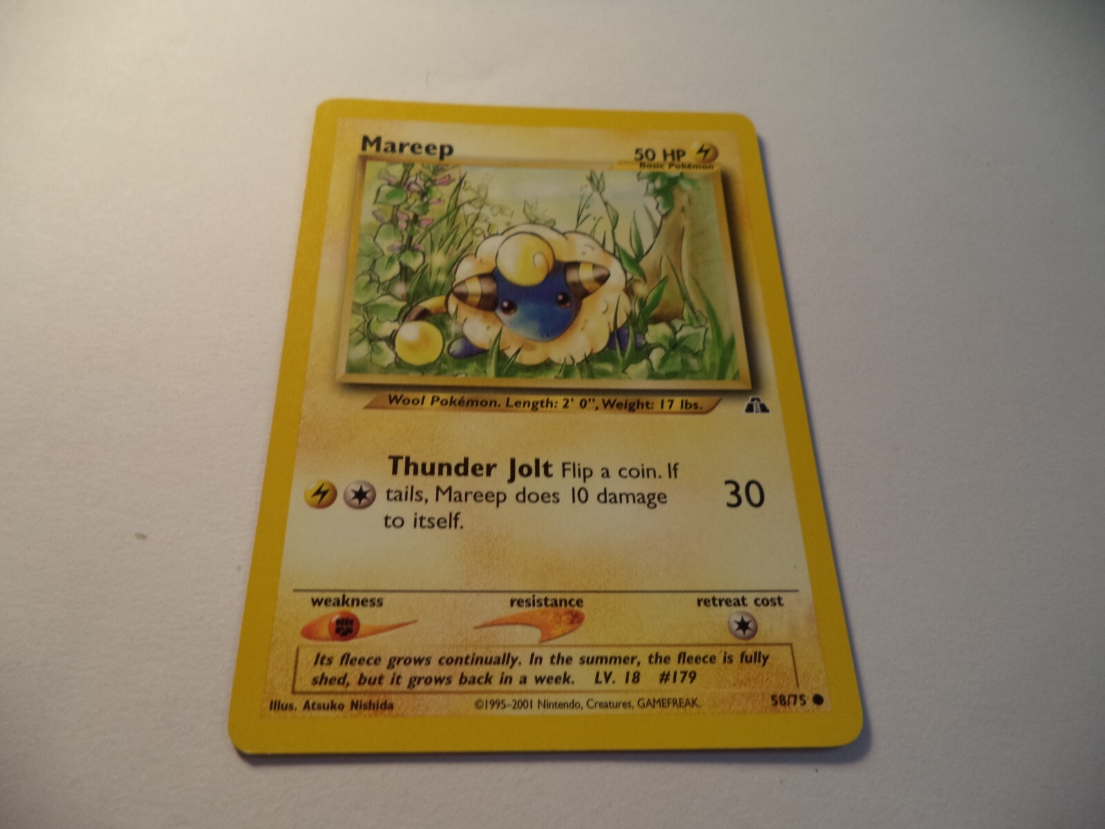 (WUG) POKÉMON CARD MAREEP 58/75 PLAYED WITH SIGNS OF BEING PLAYED | eBay UK