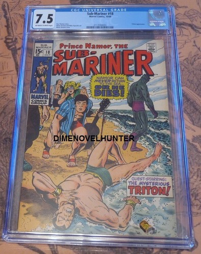 SUB-MARINER #18 CGC 7.5 OFF-WHITE TO WHITE PAGES TRITON APPEARANCE | eBay