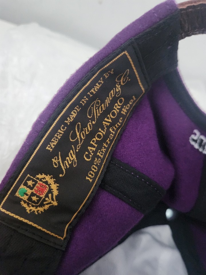 FW21 Supreme Loro Piana Wool S Logo 6-panel cap Purple Hat Italian ...