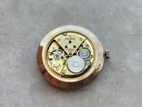 50s PIERCE CAL. 105 VINTAGE WATCH MOVEMENT MOVEMENT WATCHES DIAL 32mm ...