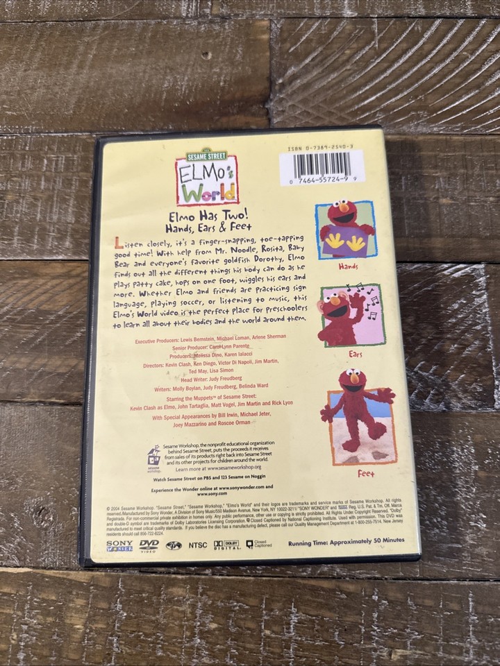 Elmos World Elmo Has Two Hands Ears And Feet DVD 74645572499| eBay