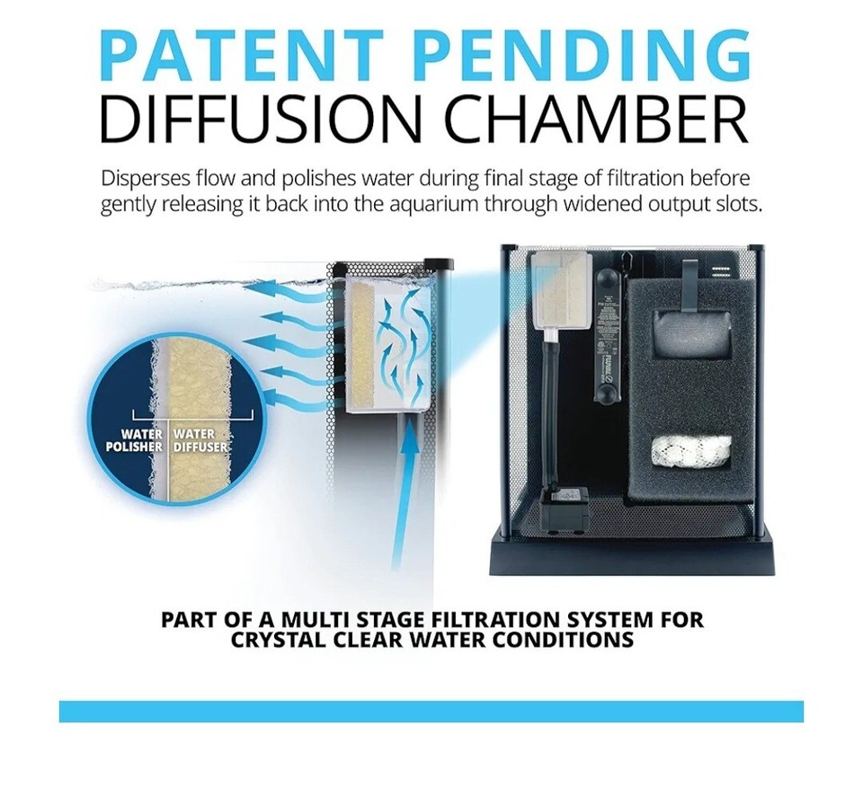 Fluval Spec 2.6 Gallon Desktop Aquarium Fish Tank Black w/ InTank Media ...