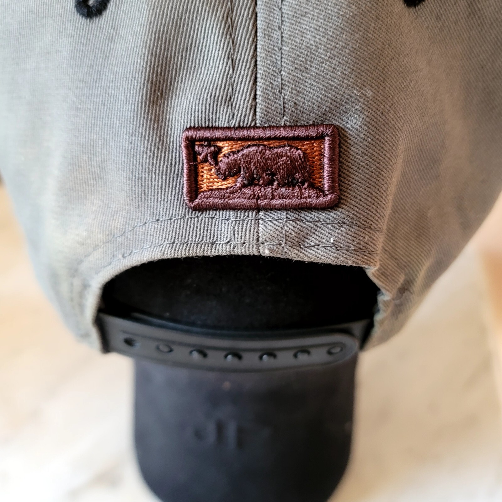 BIG Embroidered California State Bear Map Flat Brim S… - Gem