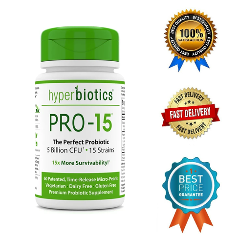 Hyperbiotics PRO-15 Probiotic Supplement 5 Billion CFU X15 More ...