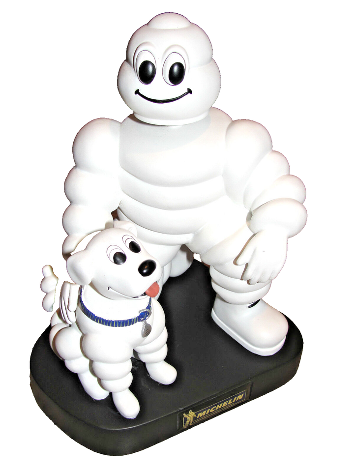 MICHELIN MAN & DOG 7" BOBBLEHEAD DOLL PROMOTIONAL ITEM MICHELIN TIRE ...