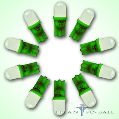 (10 Pack) - 6.3 Volt LED Bulb Frosted 555 Wedge Base (T10) Pinball ...
