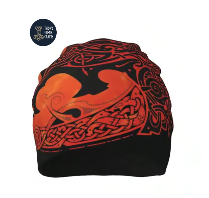 Viking Beanie Hat Bonnet Hat Fenrir Wolf Norse Pagan Odin Thor Unisex ...