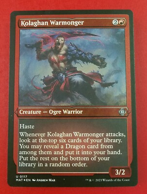 1x Kolaghan Warmonger | FOIL-ETCHED | MAT: The Aftermath | MTG Magic ...