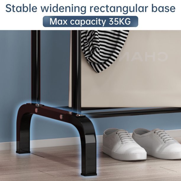 Heavy Duty Commercial Garment Rack 2 Bar Clothing Shelf Clothes Rack ...