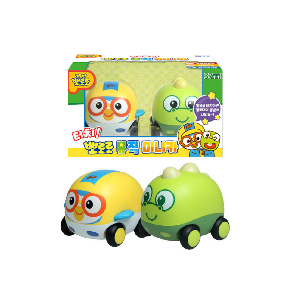 Authentic PORORO Toy Penguin Character Mini Music Car Round shaped Kids ...