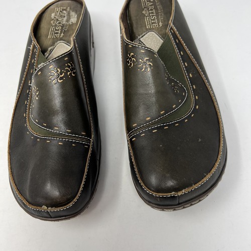 L’ARTISTE BY SPRING STEP Chino Tooled Open Back Clog Green Size 42 EU ...