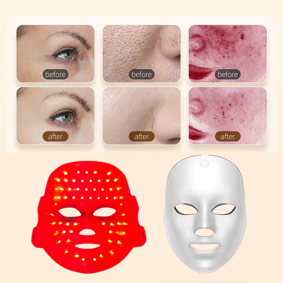 7 Color LED Facial Mask Light Therapy Skin Rejuvenation Anti-Aging ...