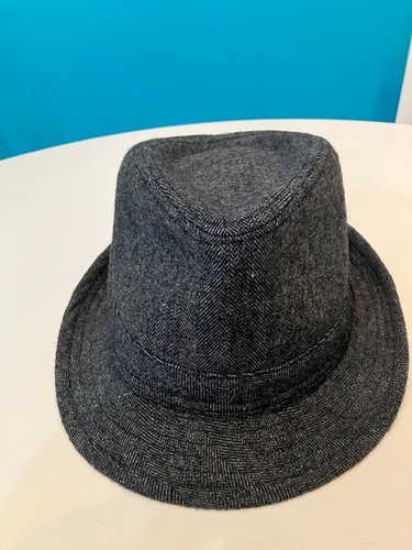 Mens Classic Short Brim Fedora Hat Size M S Dark Gray Lids Brand | eBay