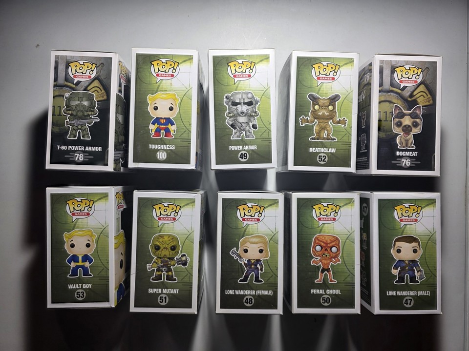 Large RARE Funko Pop! Vinyl Fallout Lot. Power armor, Wanderer, Mutant ...