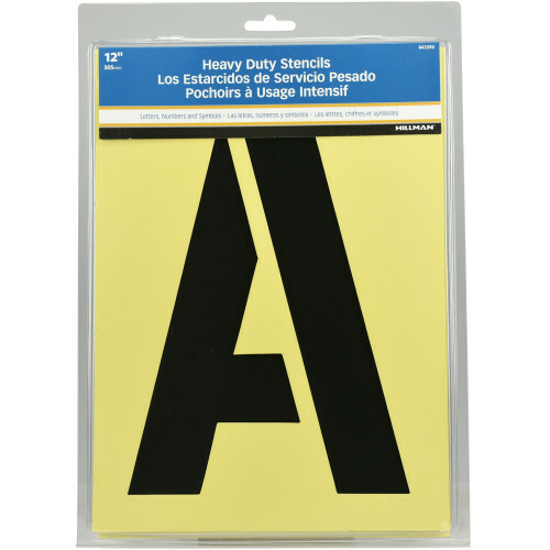 12" Heavy Duty Reusable Stencils | Oil Board | Contains A-Z, 0-9, and ...