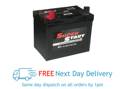 Super Start by Yuasa U1 Battery 250 CCA 26Ah 1 Year Warranty | eBay UK