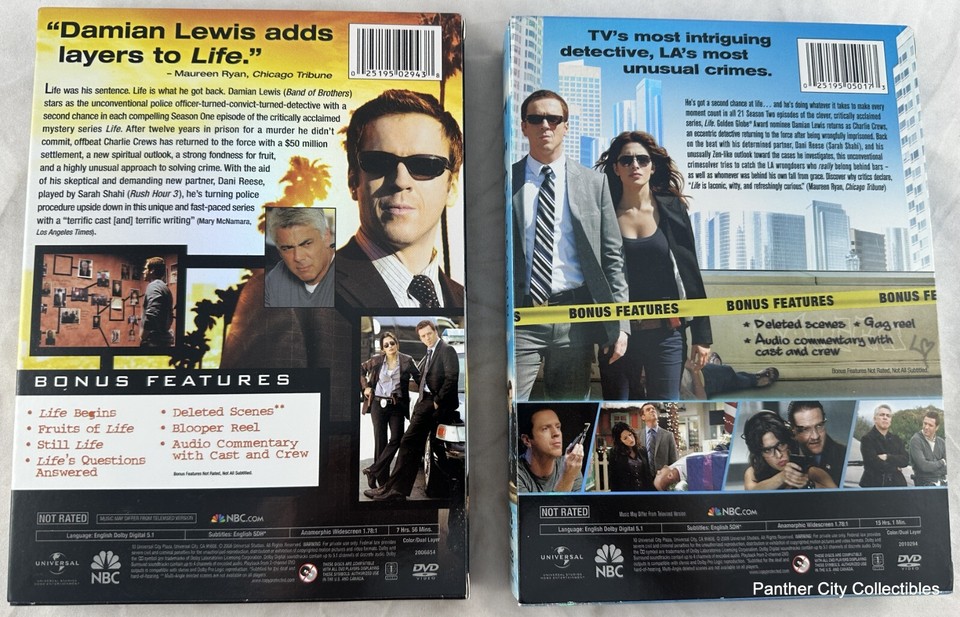 Region 1 DVD Box Sets (Complete Series) Life Season 1-2 TV 2007 2008 ...