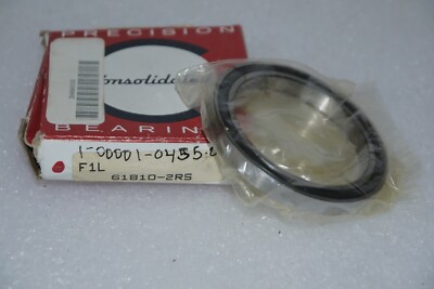 PRECISION CONSOLIDATED BEARINGS 61810-2RS DEEP GROOVE RADIAL 50X65X7MM ...