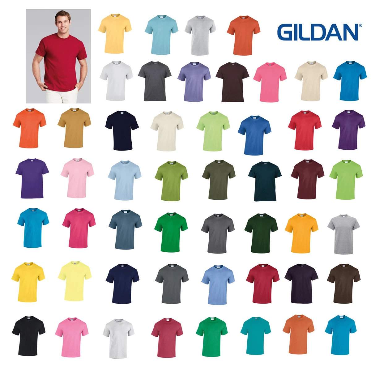Gildan Heavy Cotton Color Chart